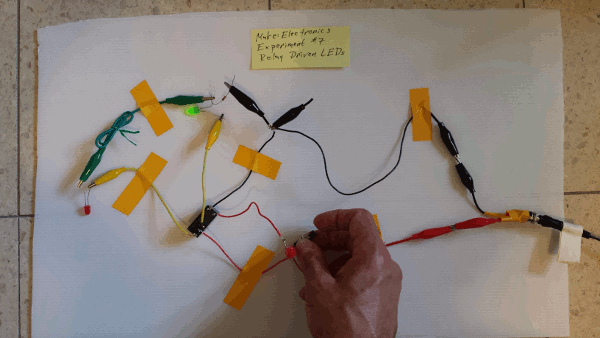 "Relay Driven LED's", Experiment #7, "Make: Electronics" | All About ...