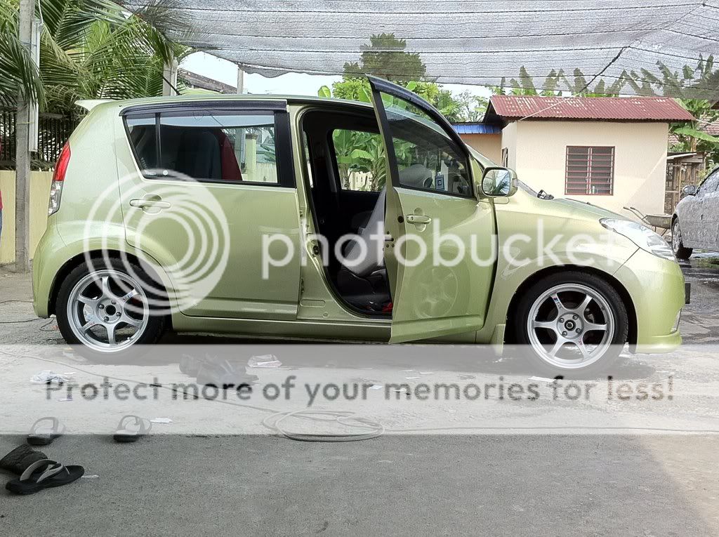 myvi with 205/45/r16 rims