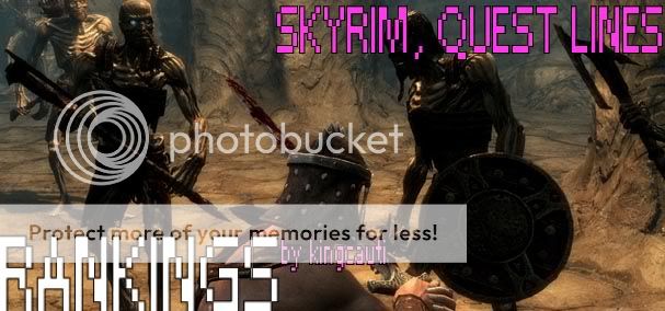 Rankings – Skyrim, Quest Lines | Zero Lives Left