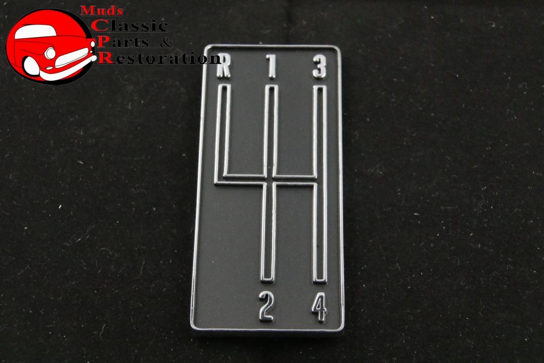 1968 1969 Chevy Camaro Console Shift Plate Emblem 4 Speed Transmission ...