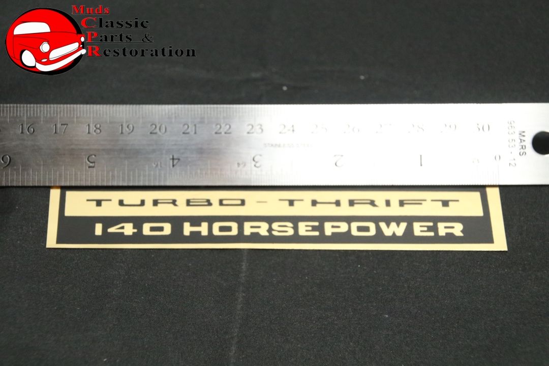 Chevy 230 Turbo Thrift 140 Horsepower Valve Cover Decal - Muds Classic ...