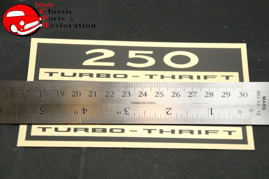 Chevy 250 Turbo Thrift Valve Cover Decal - Muds Classic Parts