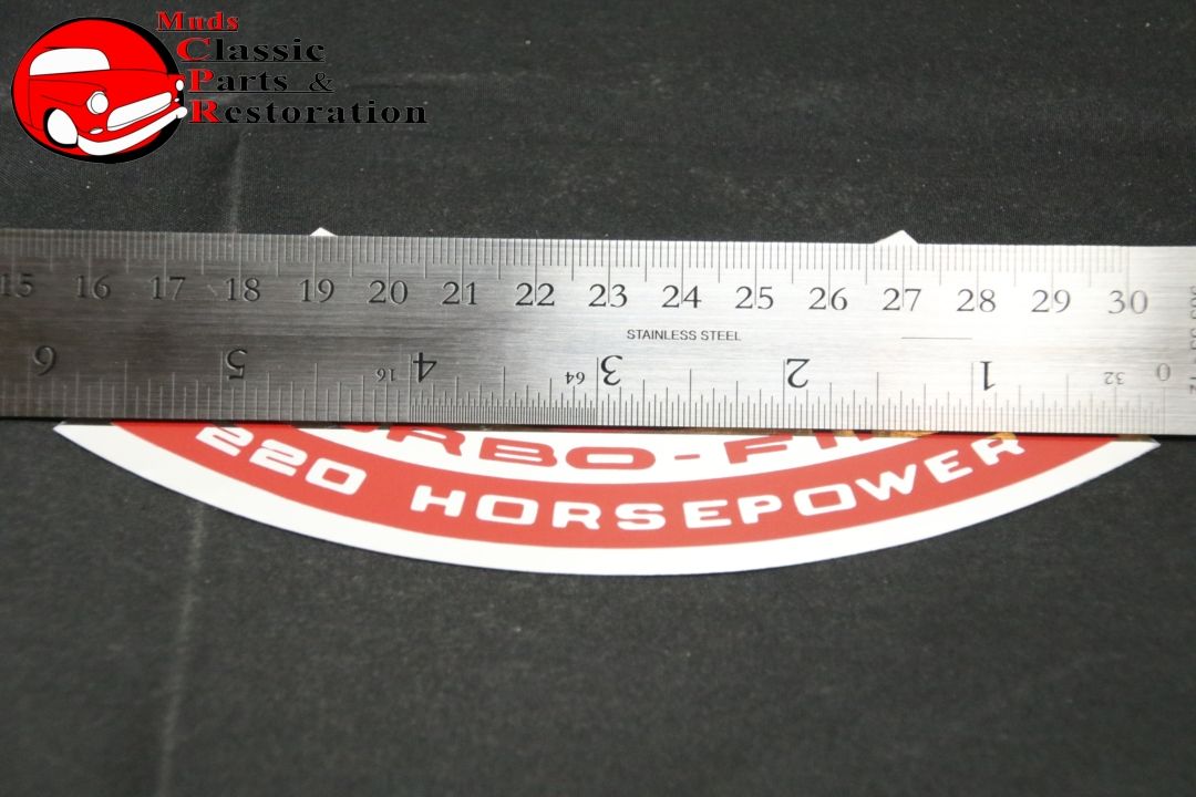 Chevy 283 Turbo-Fire 220 Horsepower Air Cleaner Decal - Muds Classic Parts