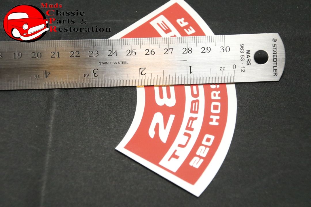 Chevy 283 Turbo-Fire 220 Horsepower Air Cleaner Decal - Muds Classic Parts