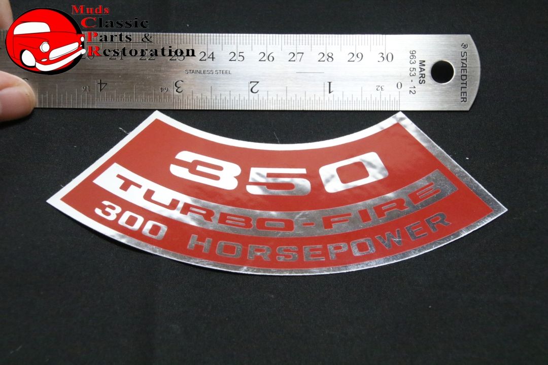Chevy Camaro Nova Chevelle 350 Ci 300 Horsepower Air Cleaner Decal Gm ...