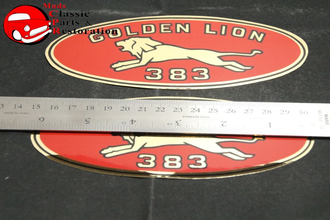 59 Chrysler Golden Lion 383 Valve Cover Decals - Set Of Two - Muds ...