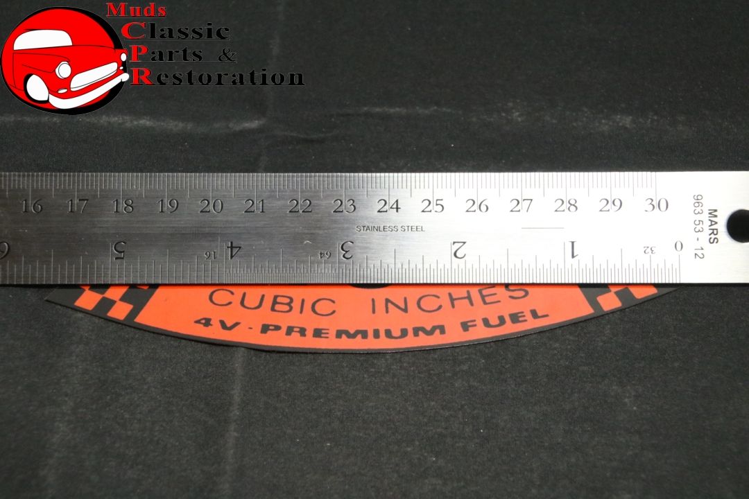 62 63 Ford, Galaxie 406-4V Premium Fuel Air Cleaner Decal - Muds ...