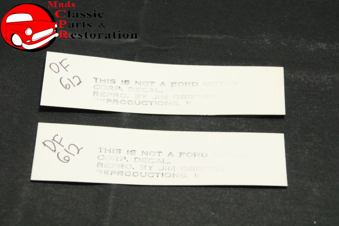 Ford "Powered By Ford 406" Valve Cover Decals Pair Aftermarket W/Ford ...