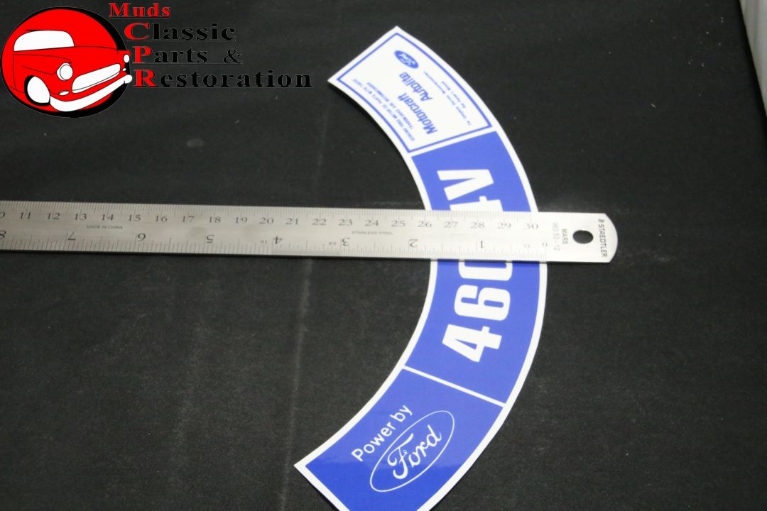 74 Ford 460-4V Air Cleaner Decal - Muds Classic Parts