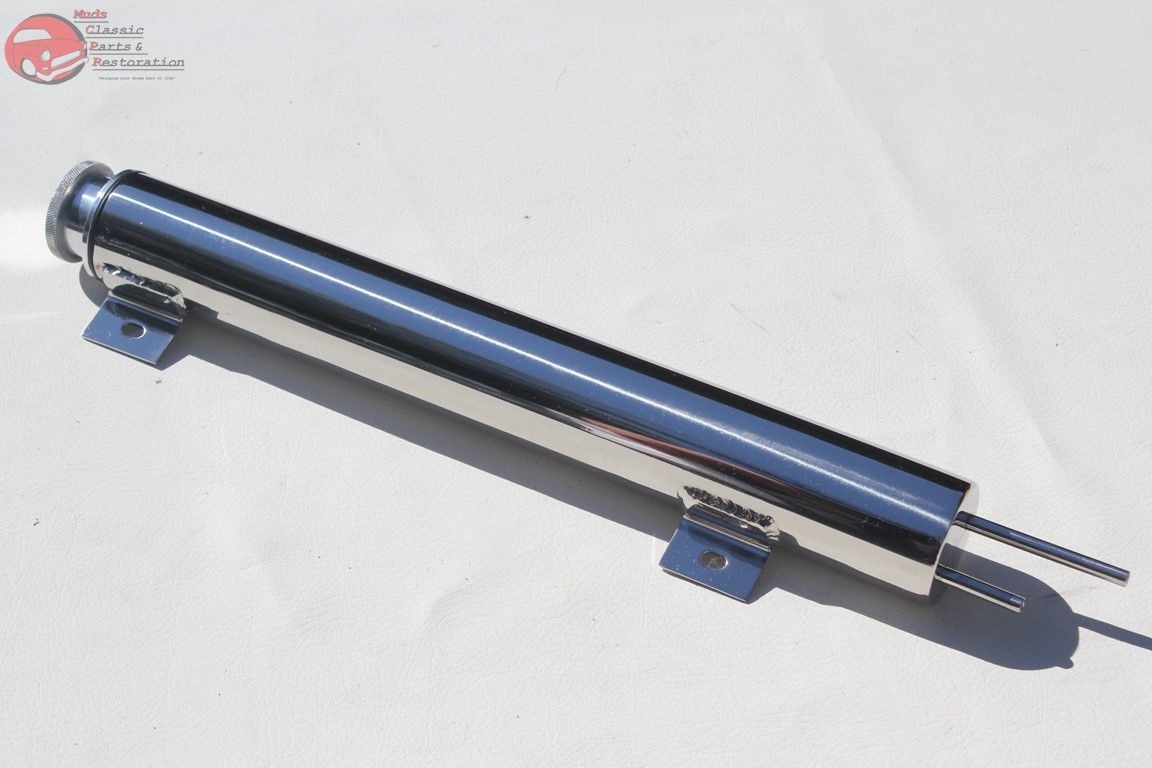 15" Stainless Radiator Water Coolant Overflow Tank Custom Truck Hot Rat ...