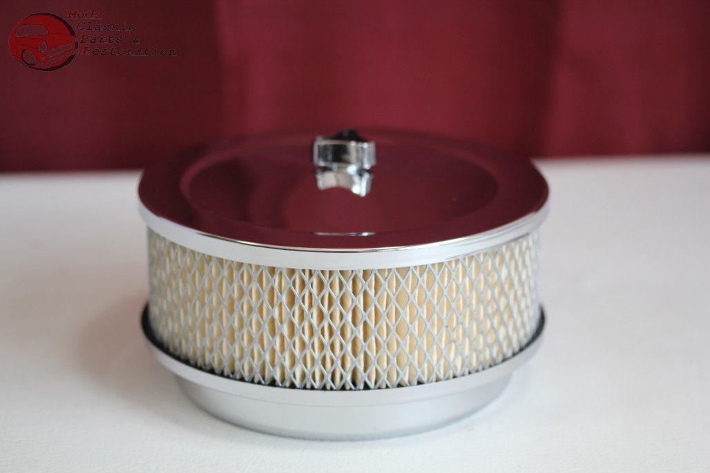 Classic Style 6 3/8" Open Air Cleaner Assembly 4 Barrel Wing Nut Hot ...