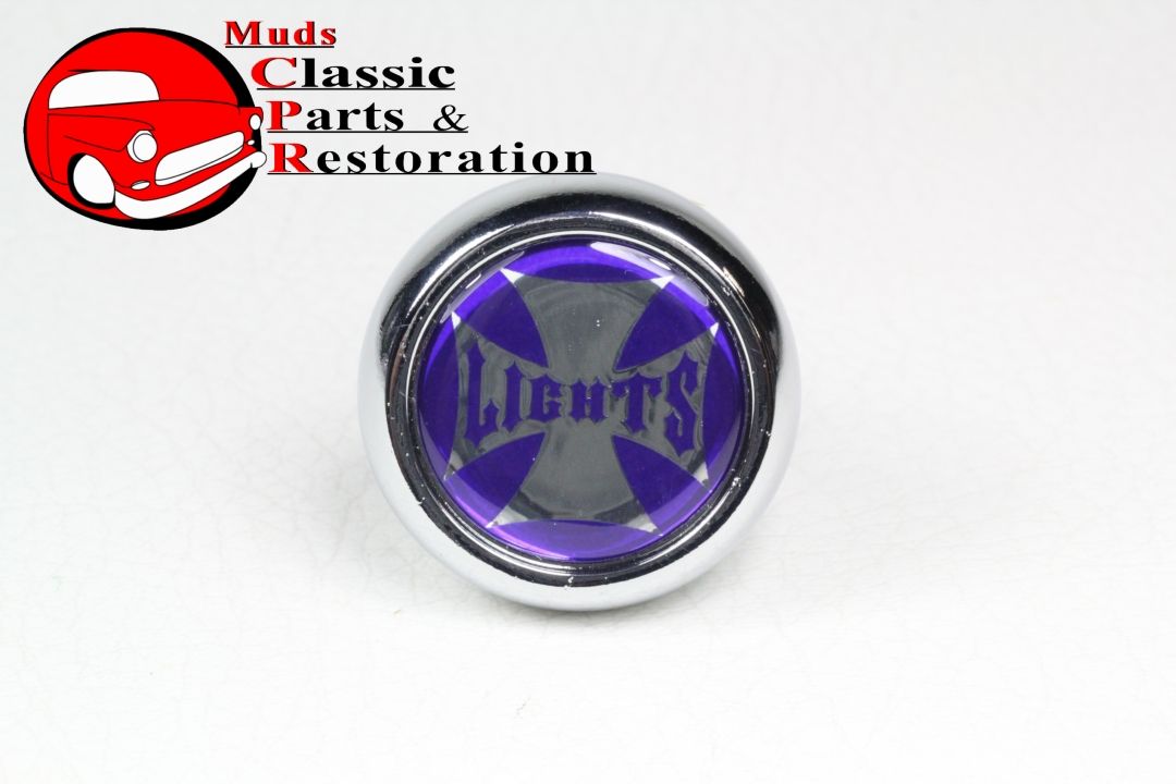 Maltese Iron Cross Deluxe Lights Dash Knob Truck Hot Rat Street Rod ...