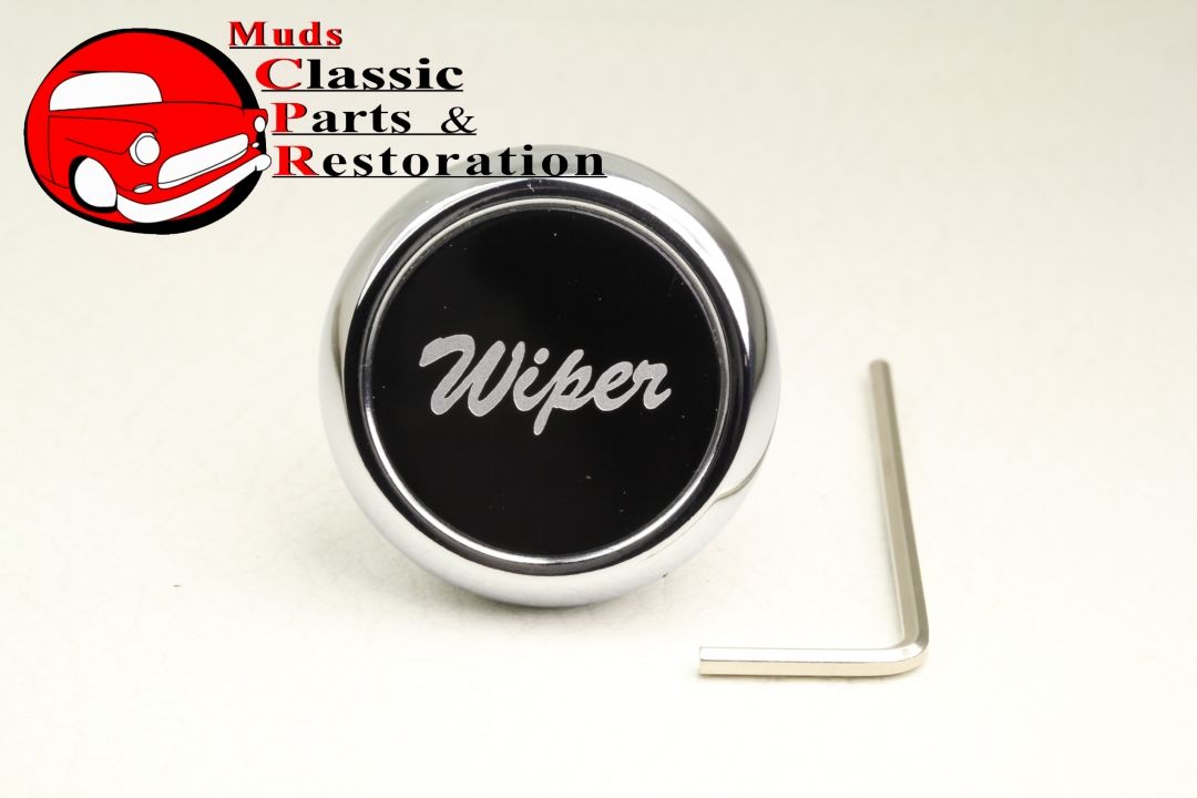 Custom Big Rig Truck Deluxe Chrome Windshield Wiper Dash Mount Knob ...