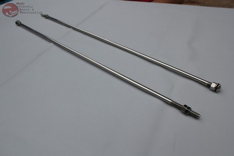28-31 Ford Model A Stainless Radiator Support Rod Set 1 Pair w Washers ...