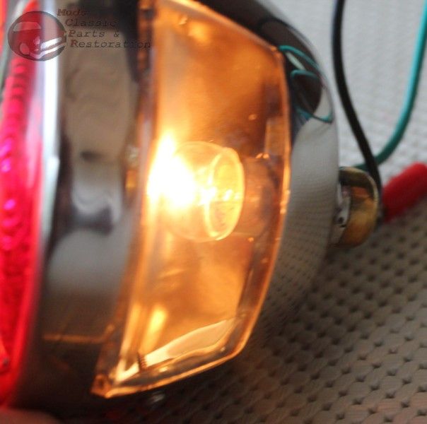 Model A Hot Rat Rod Tail Lamp Lights Stop Lens Black Bracket Stalk ...